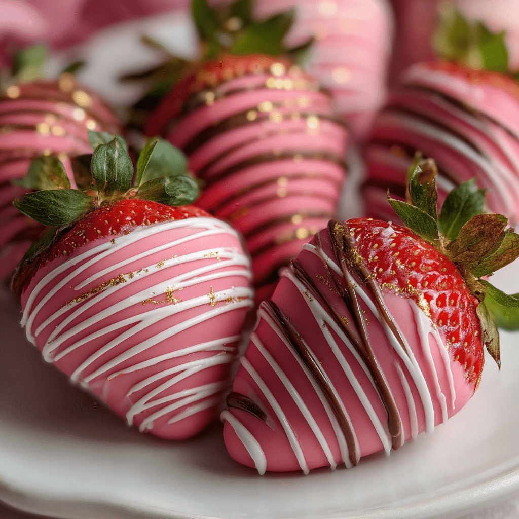 Pink Velvet Chocolate Strawberries