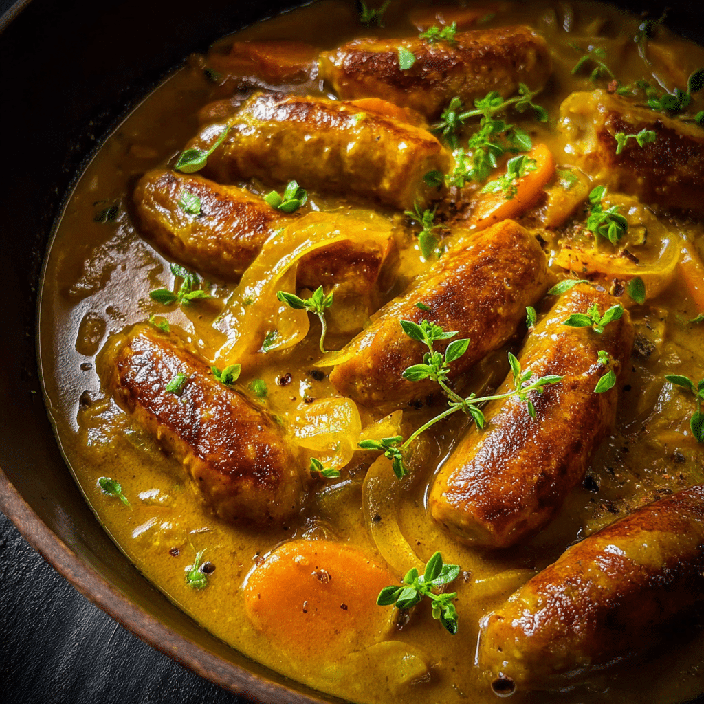 Curried sausages recipe